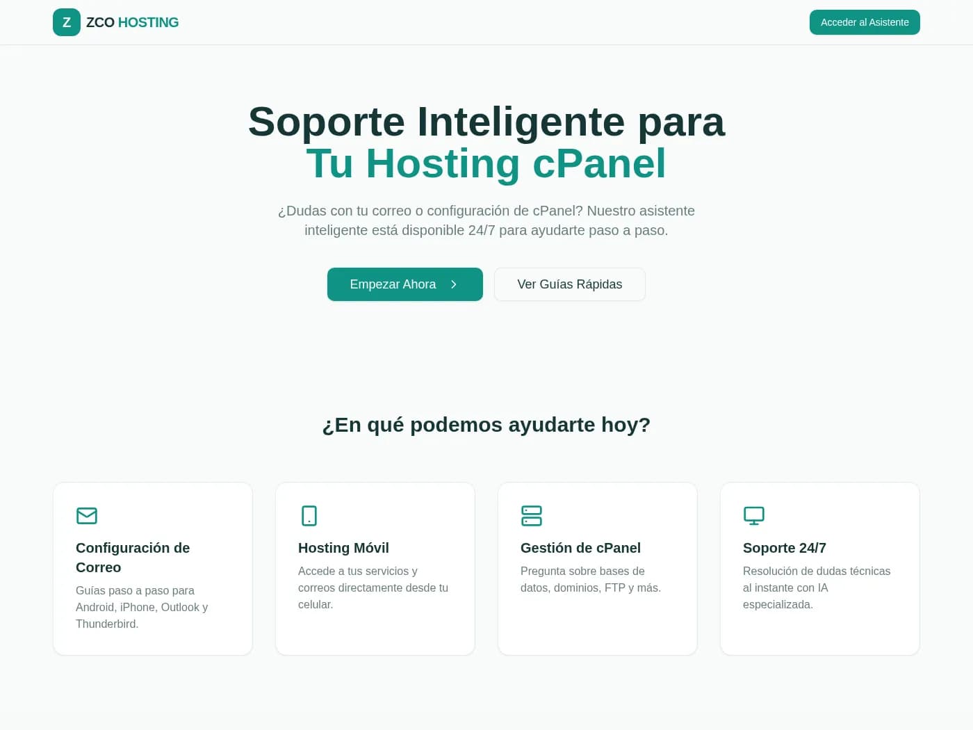 ZCO Hosting Chat Assistant