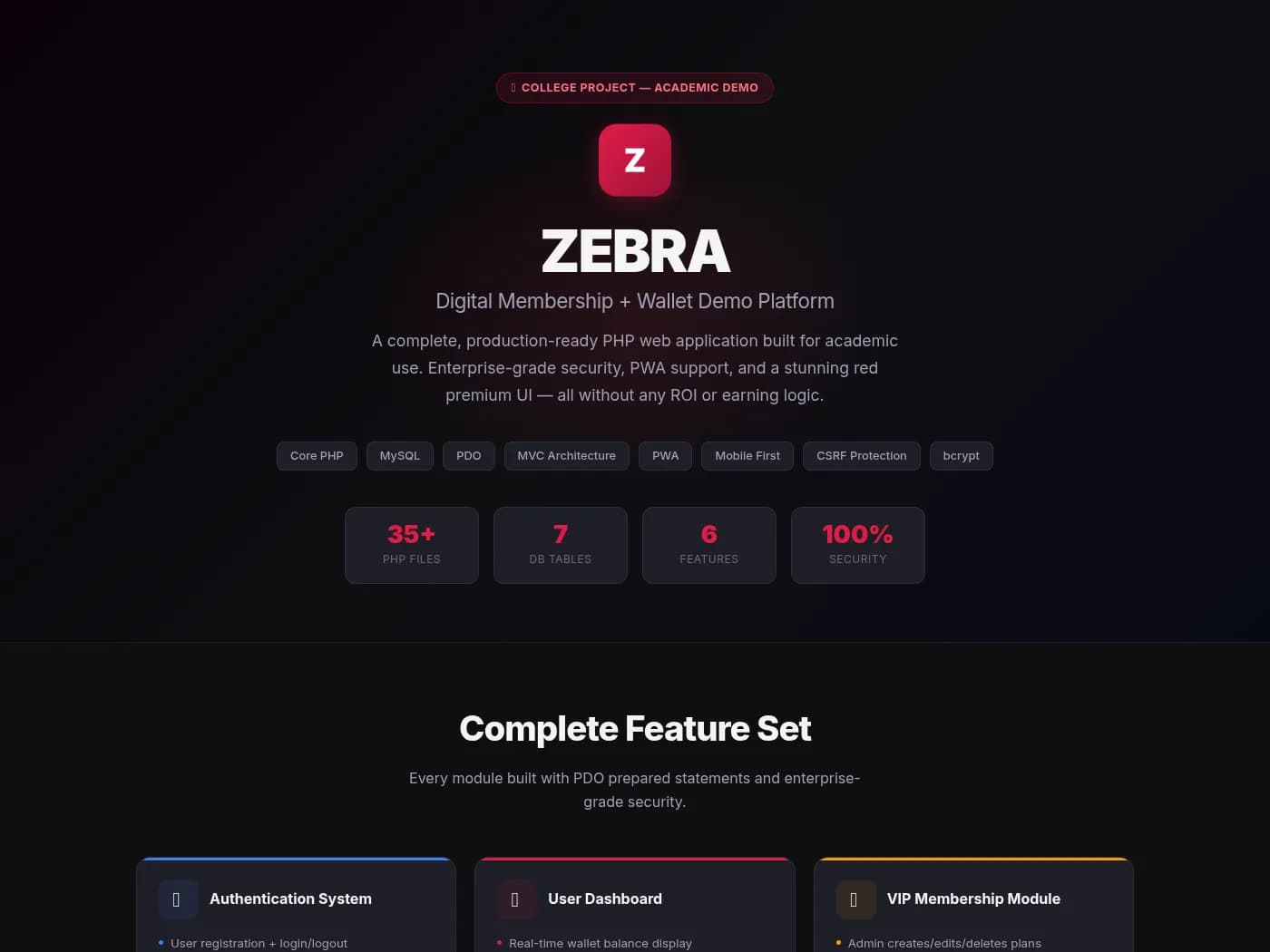 ZEBRA Membership Wallet Demo