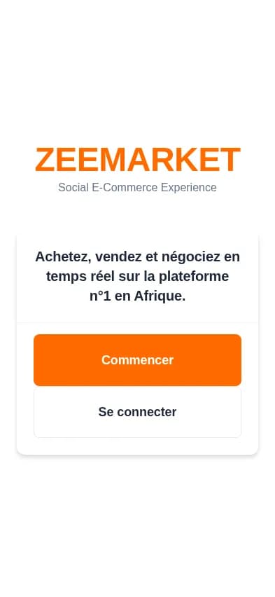 ZEEMARKET Social E-Commerce App