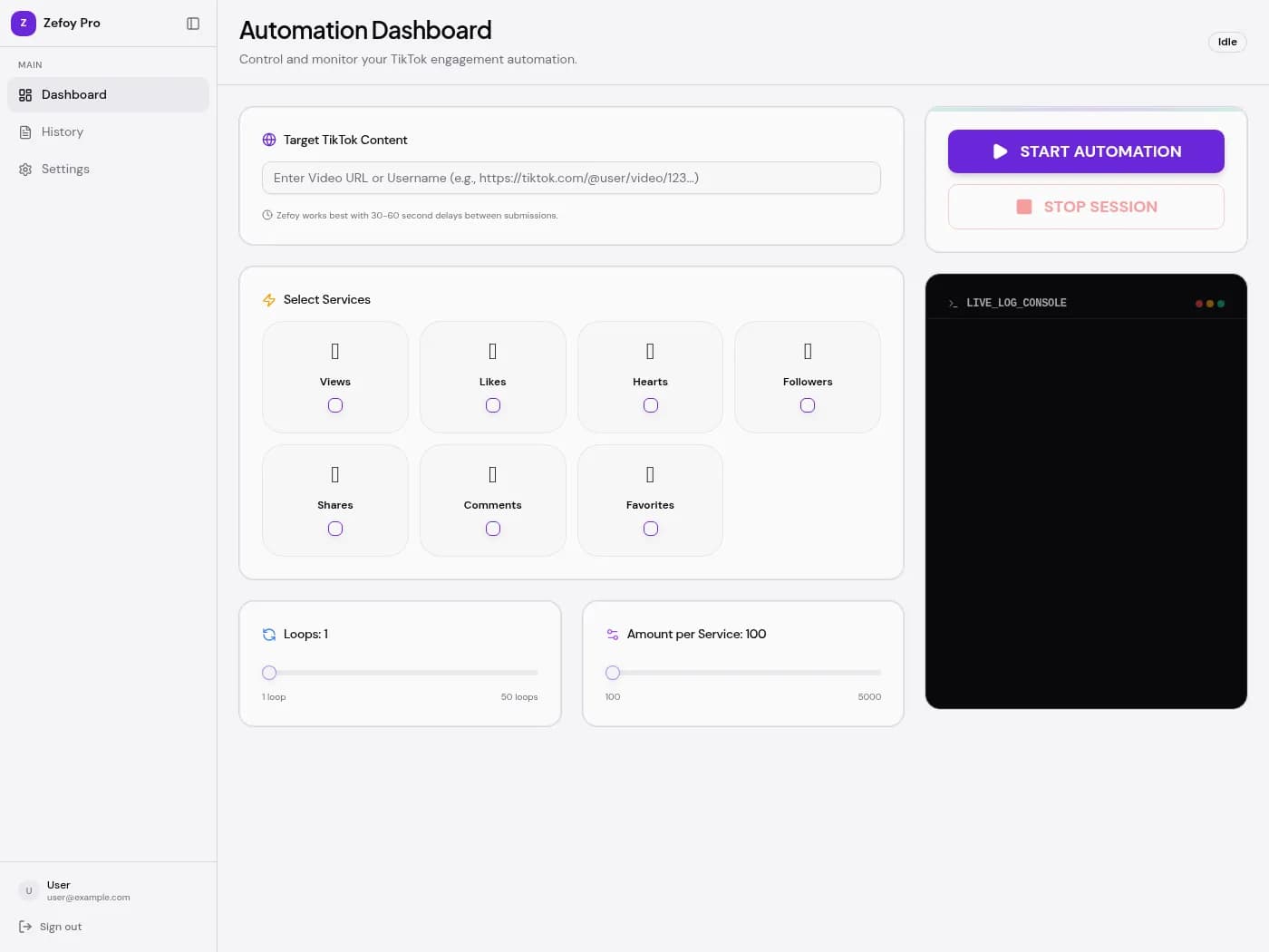Zefoy Automator Pro
