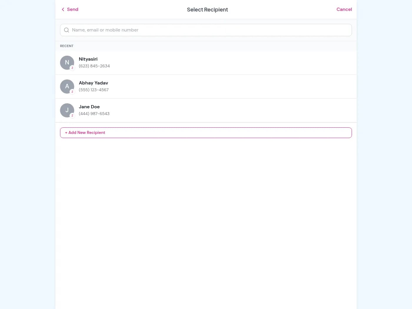 Zelle Pay Simulator