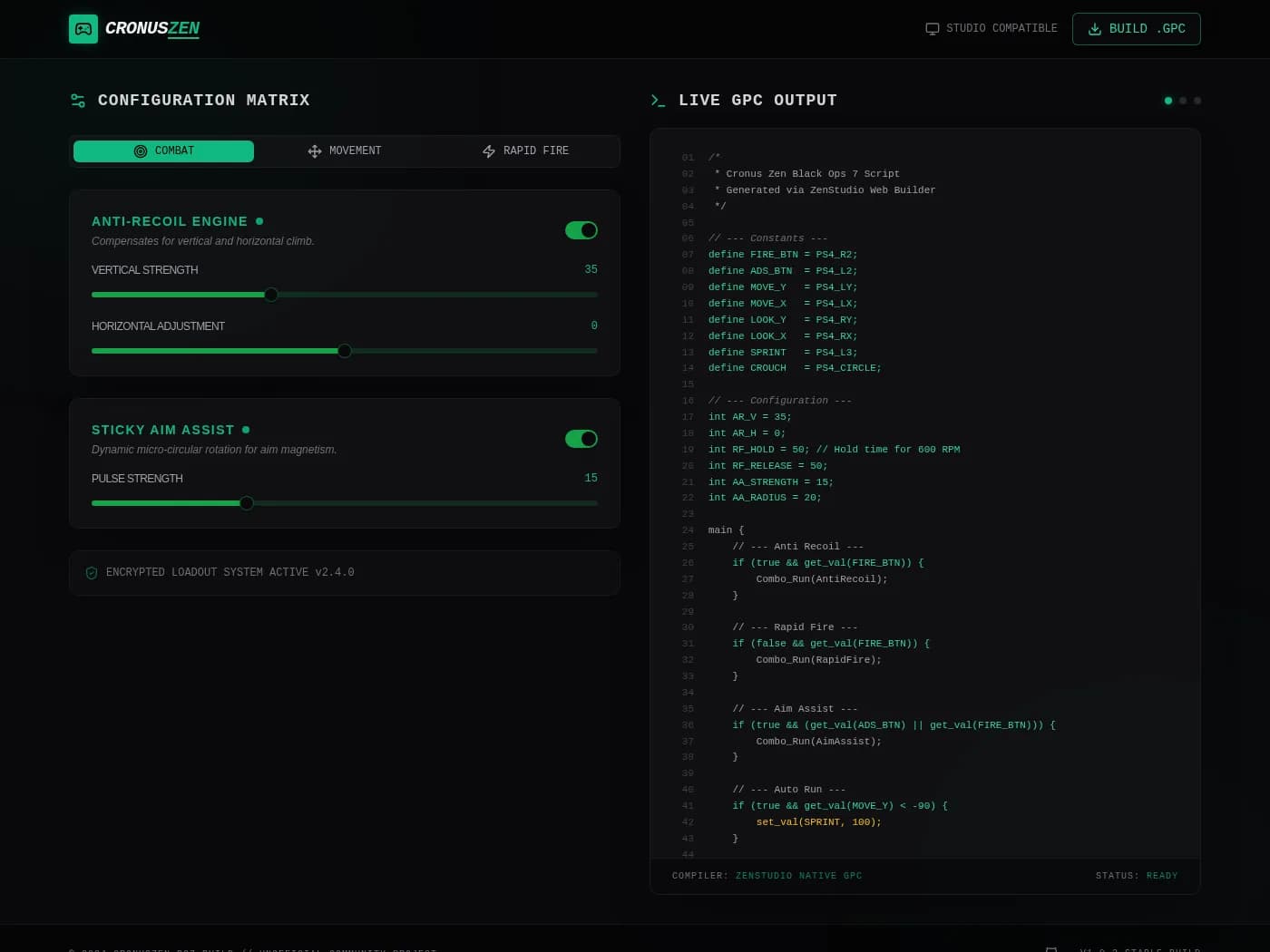Cronus Zen BO7 Script