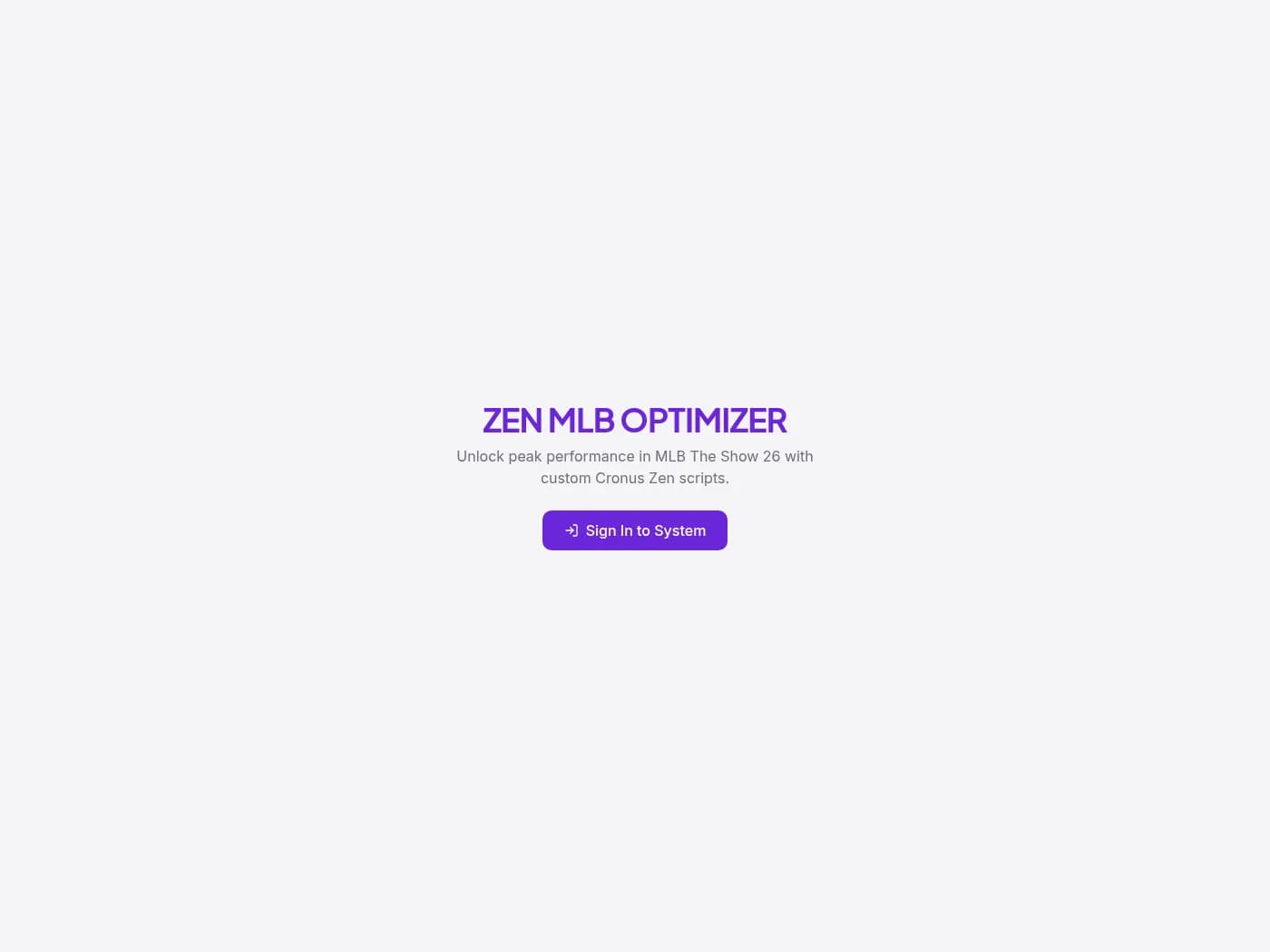 Zen MLB Optimizer