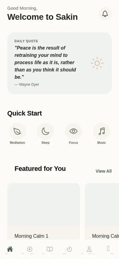 Zen Sakin App Clone