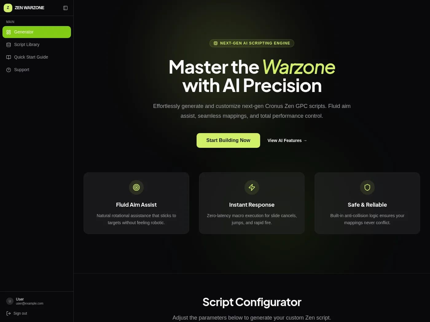 Zen Warzone Script Hub