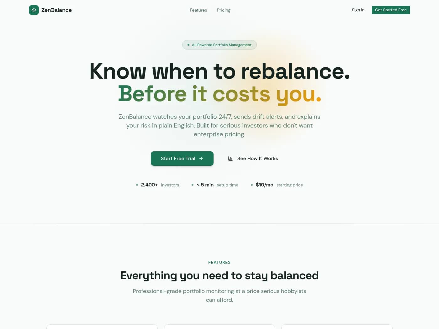 ZenBalance AI Alerts