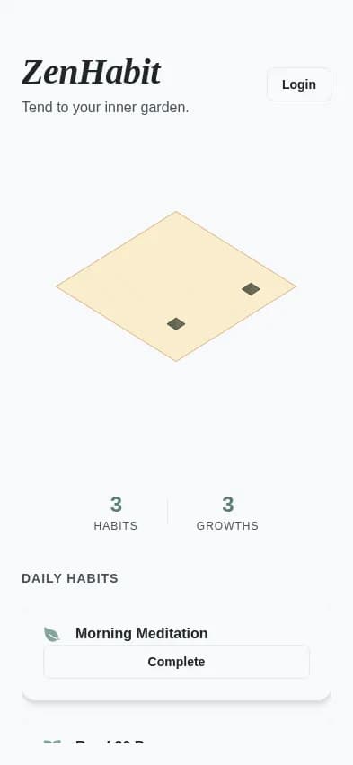 ZenHabit Garden App