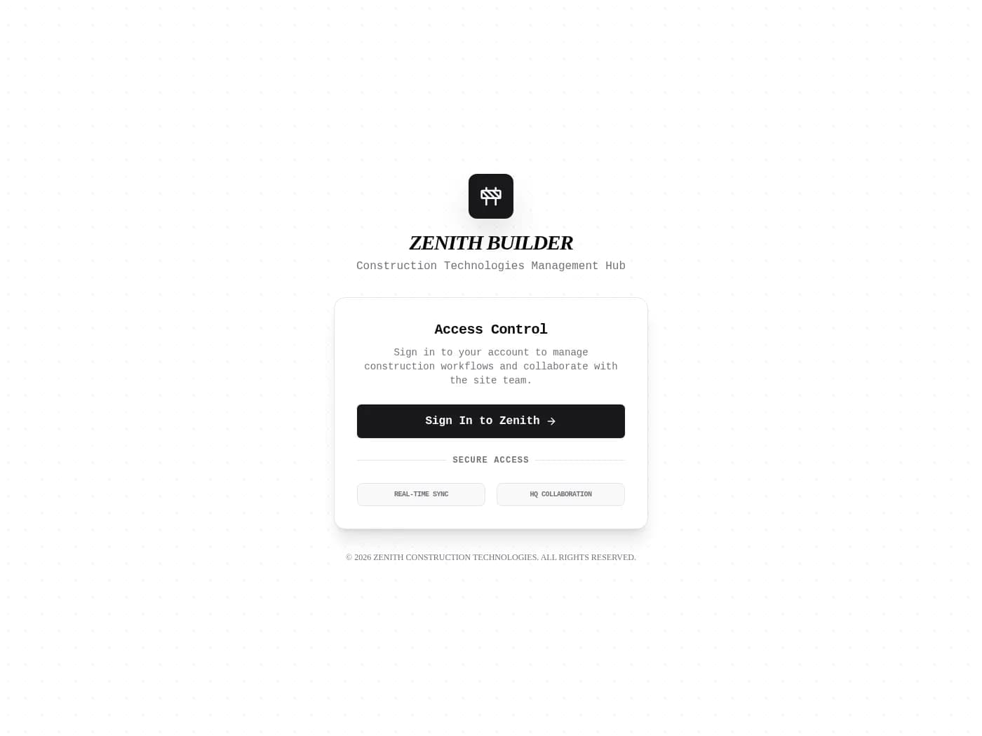Zenith Builder Hub