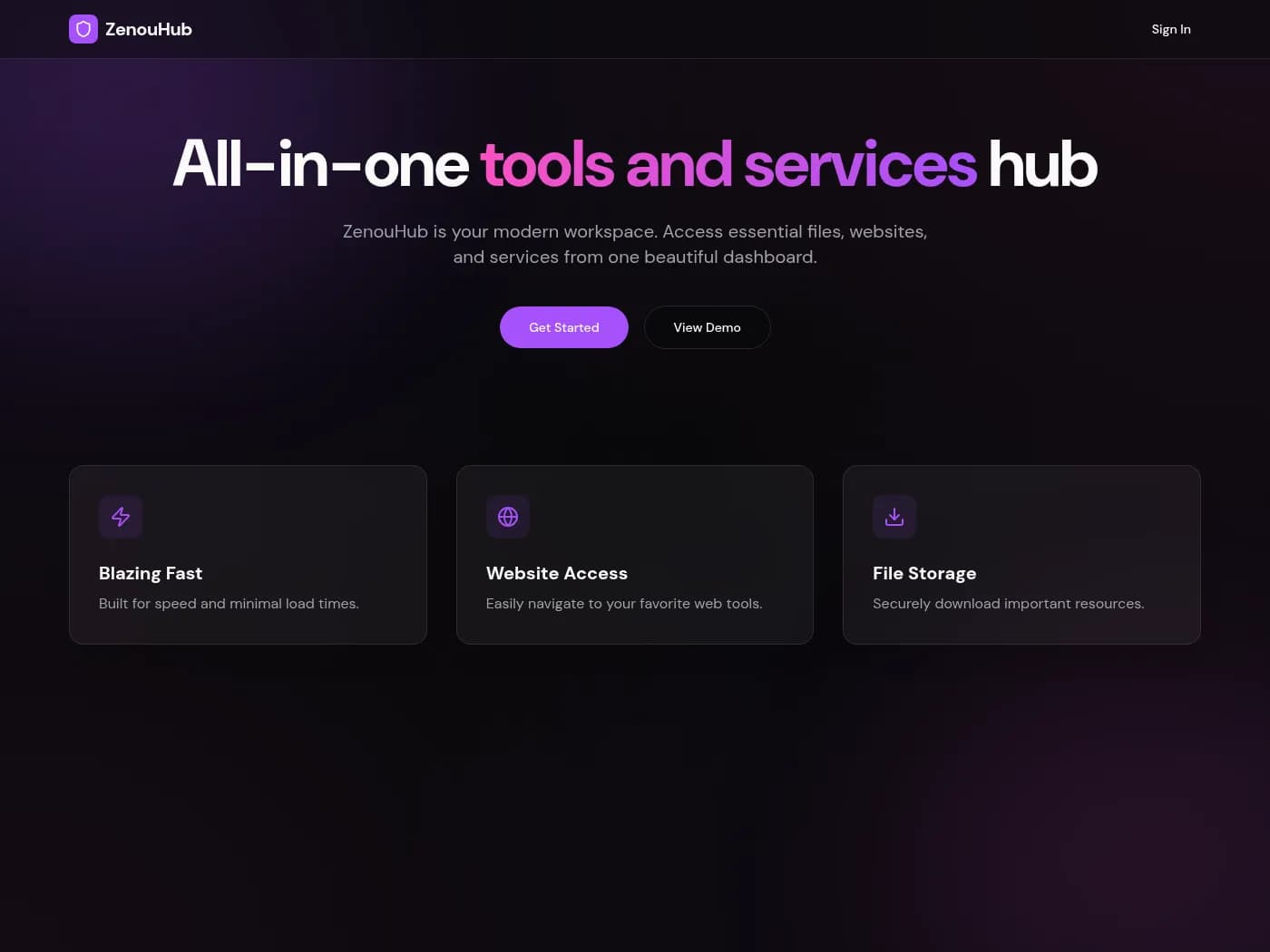ZenouHub Dashboard