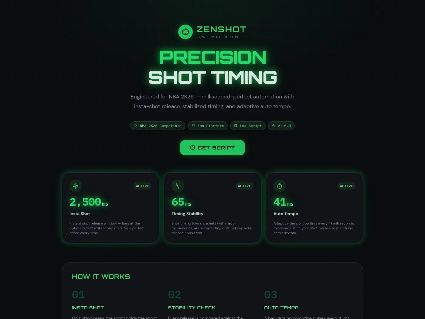 ZenShot Script 2K26