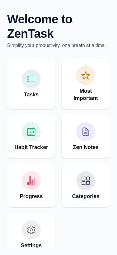 ZenTask Habit Tracker