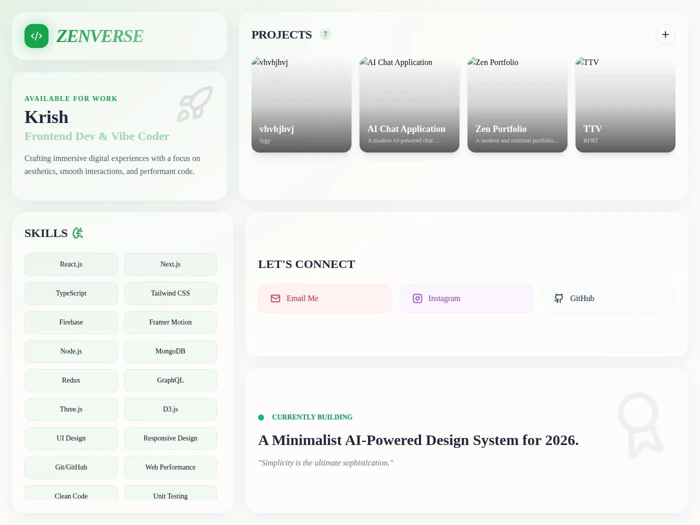 Zenverse Portfolio