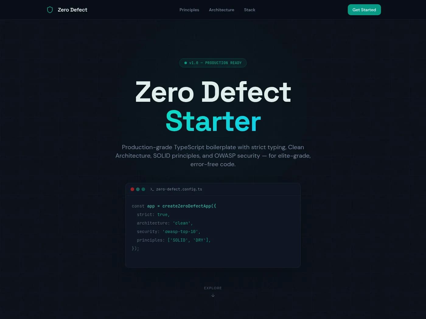 Zero Defect Web Boilerplate