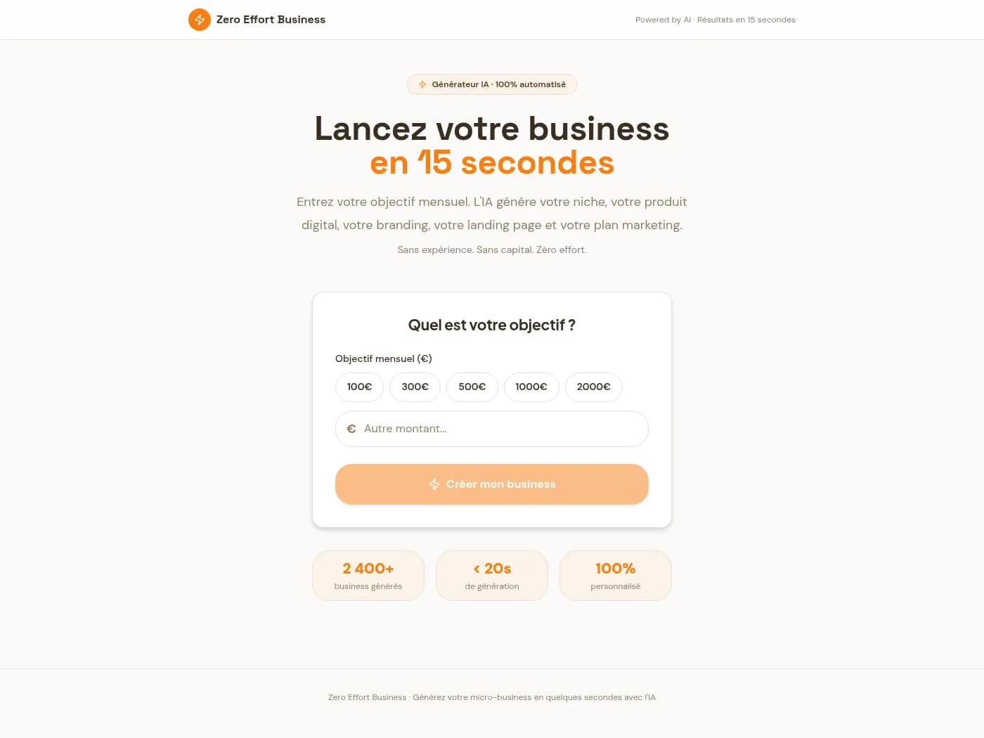 Zero Effort Business