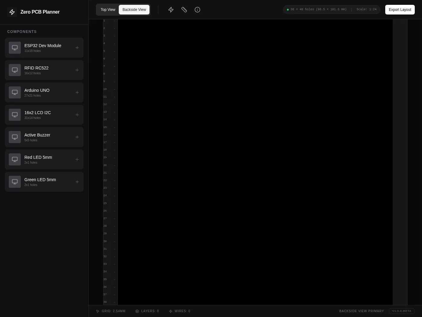 Zero PCB Layout Planner
