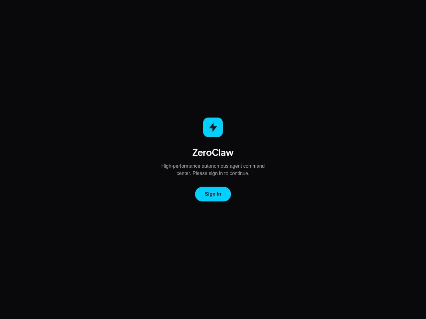 ZeroClaw Agent Dashboard