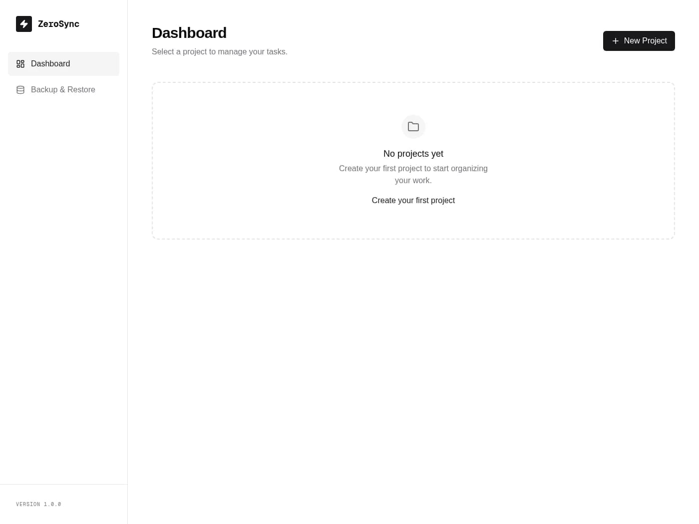 ZeroSync Taskboard