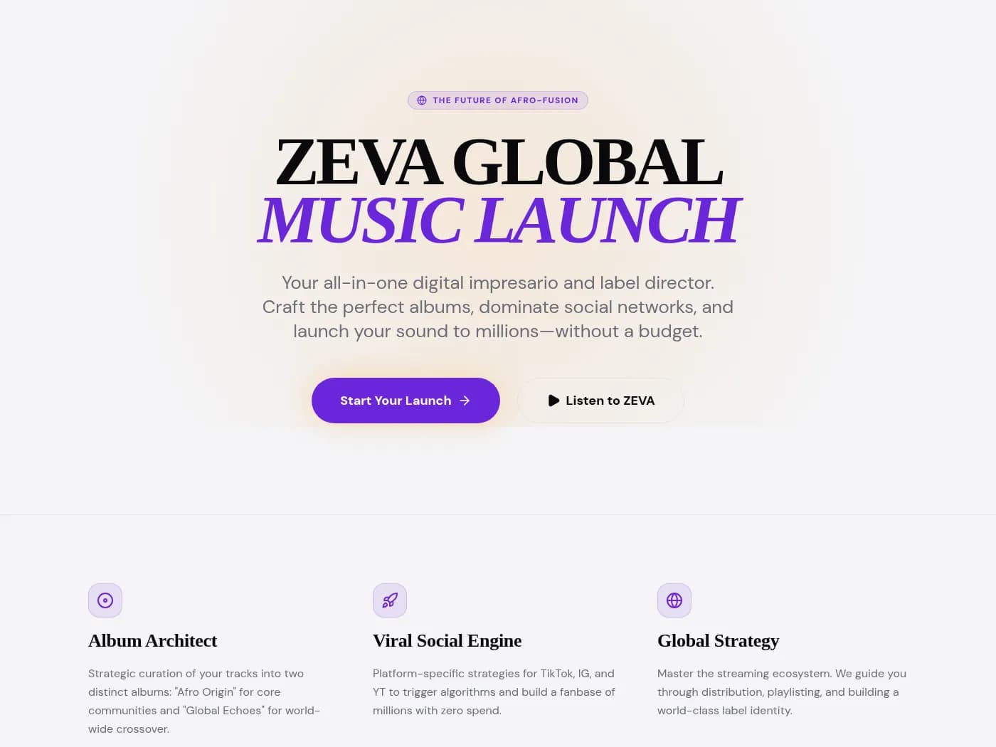 ZEVA Global Music Launch