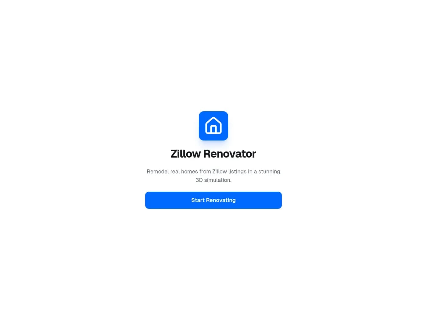 Zillow Renovator Game