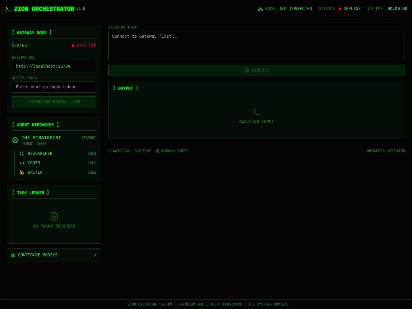 ZION Orchestrator Dashboard