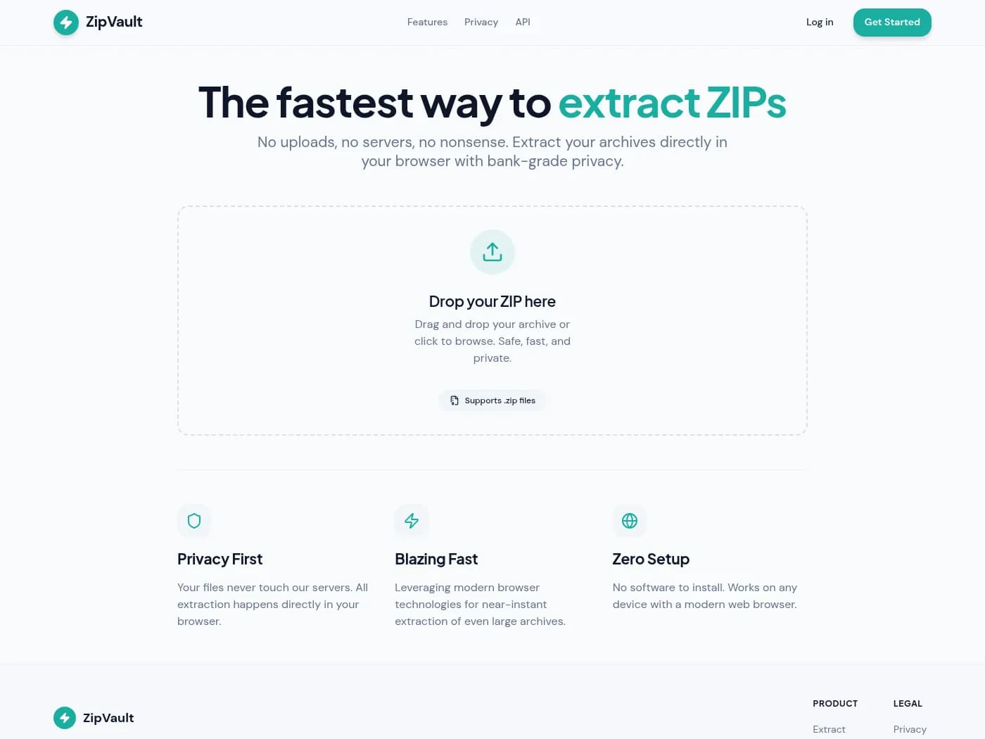 ZipVault Web Extractor
