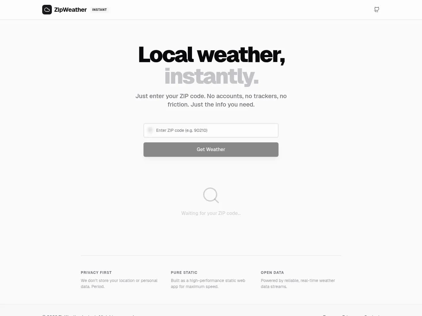 ZipWeather Instant