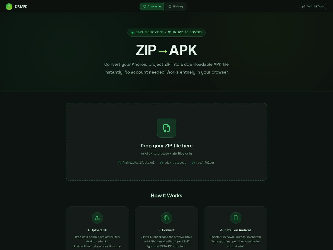 ZIP2APK Converter