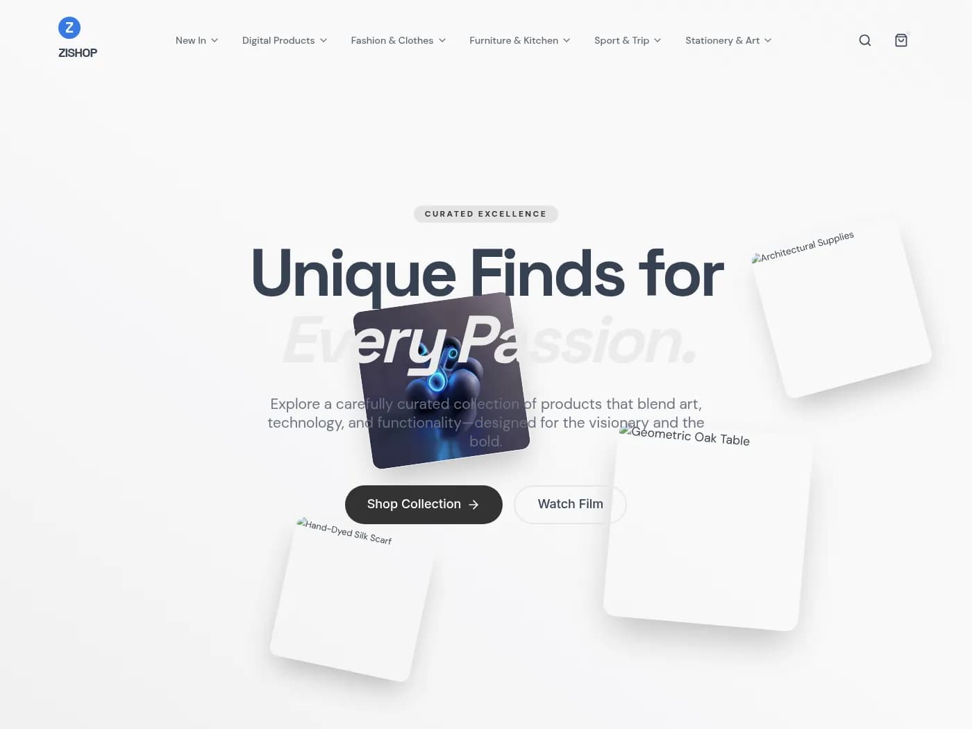ZiShop E-Commerce UI