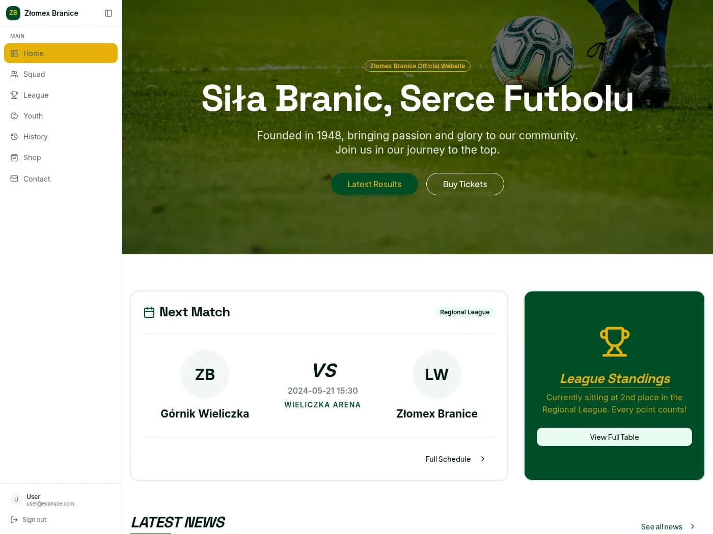 Złomex Branice Football Hub