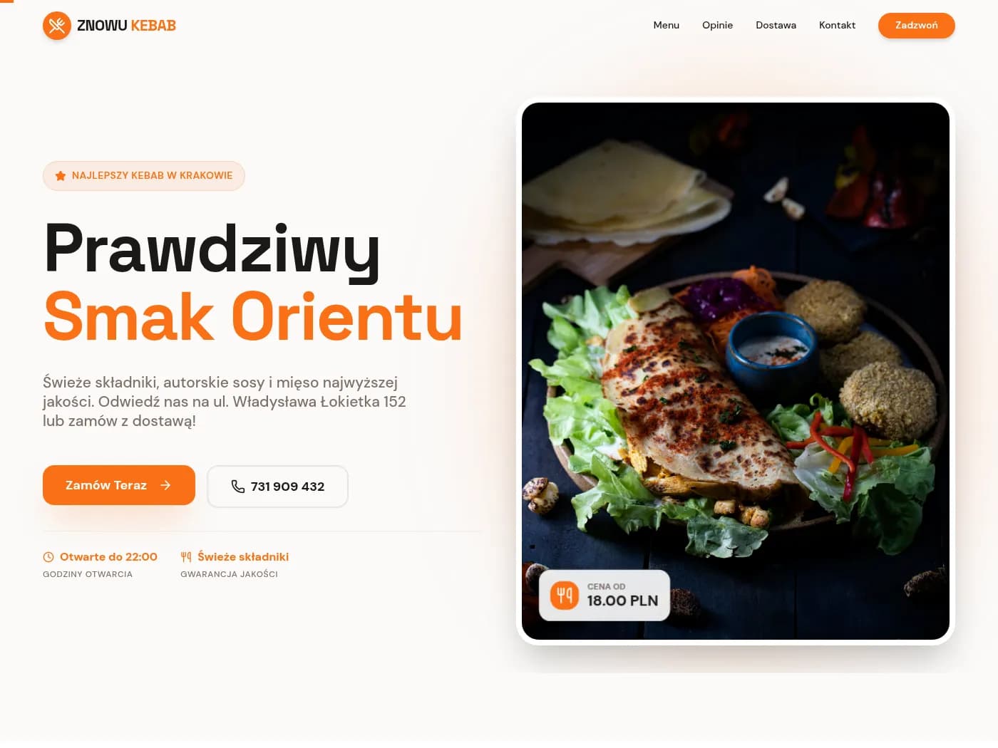 Znowu Kebab Menu App