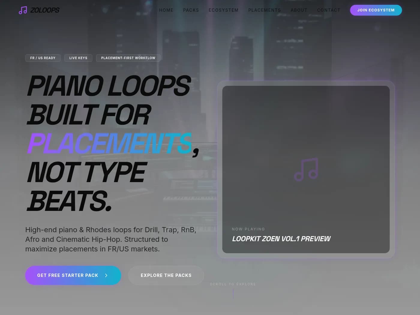 ZOLOOPS Music Loopkit Site