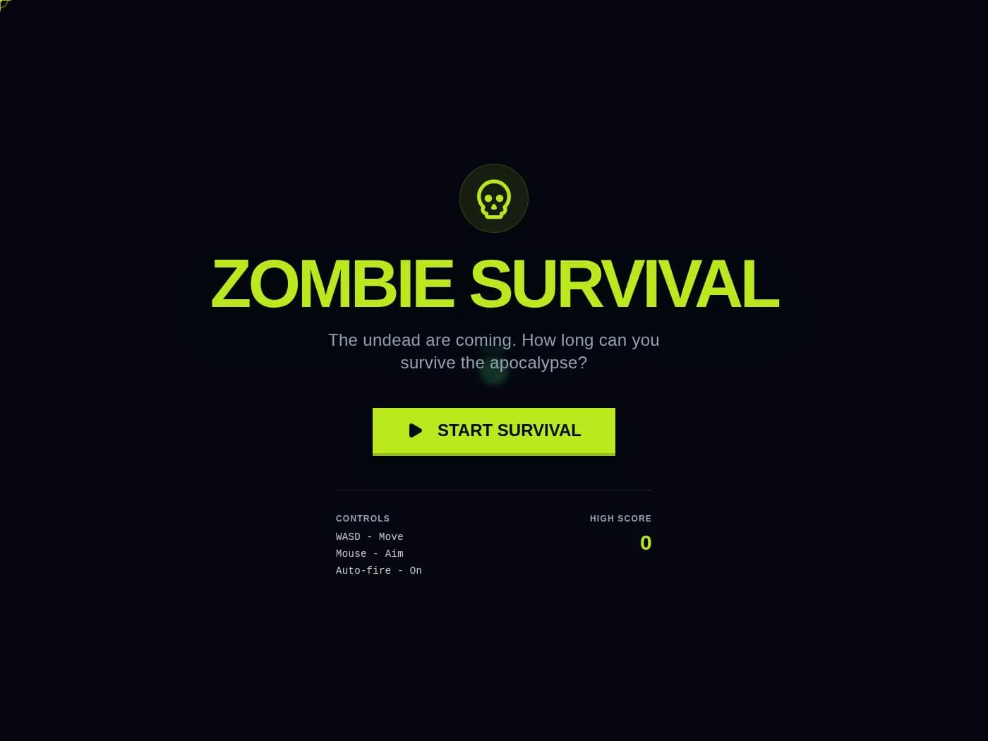 Zombie Game Adventure