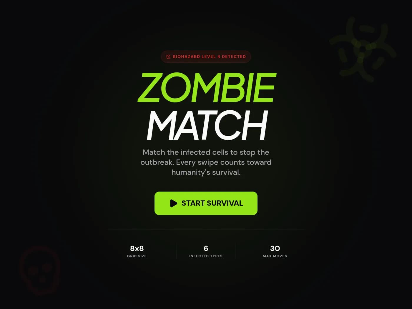 Zombie Match 3 Game