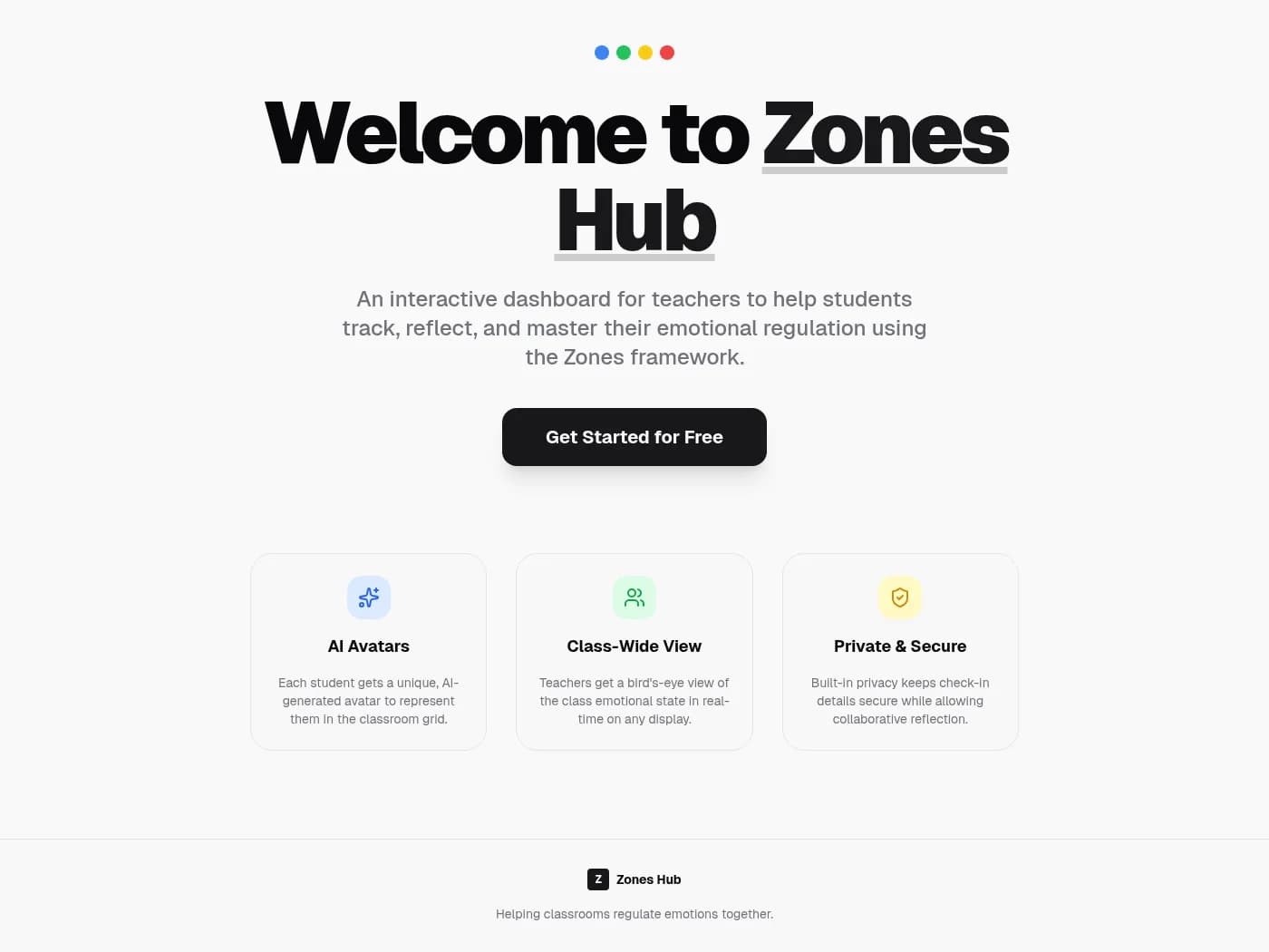 Zones of Regulation Hub