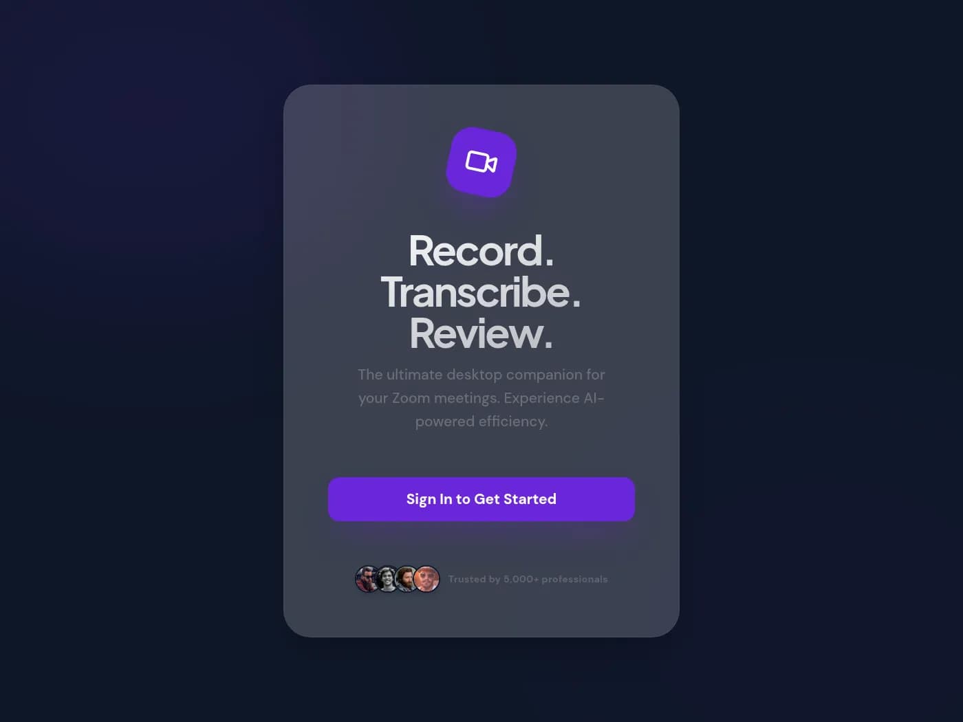 Zoom Notetaker Desktop