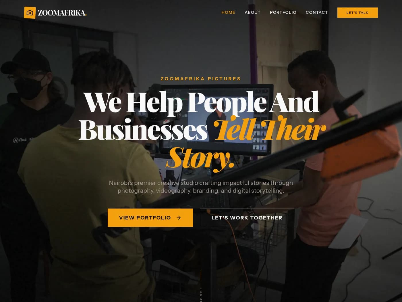 Zoomafrika Cinematic Studio Site