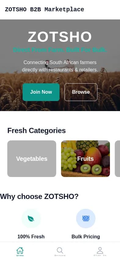 ZOTSHO Mobile Marketplace