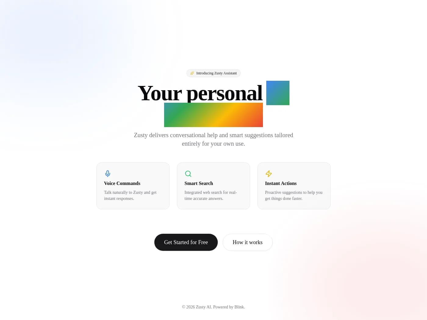 Zusty AI Assistant