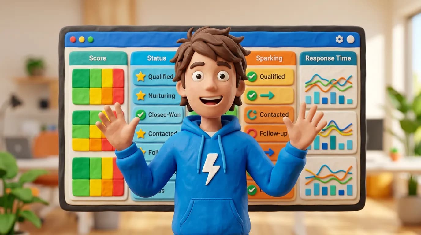Lead capture dashboard with scoring and CRM integration