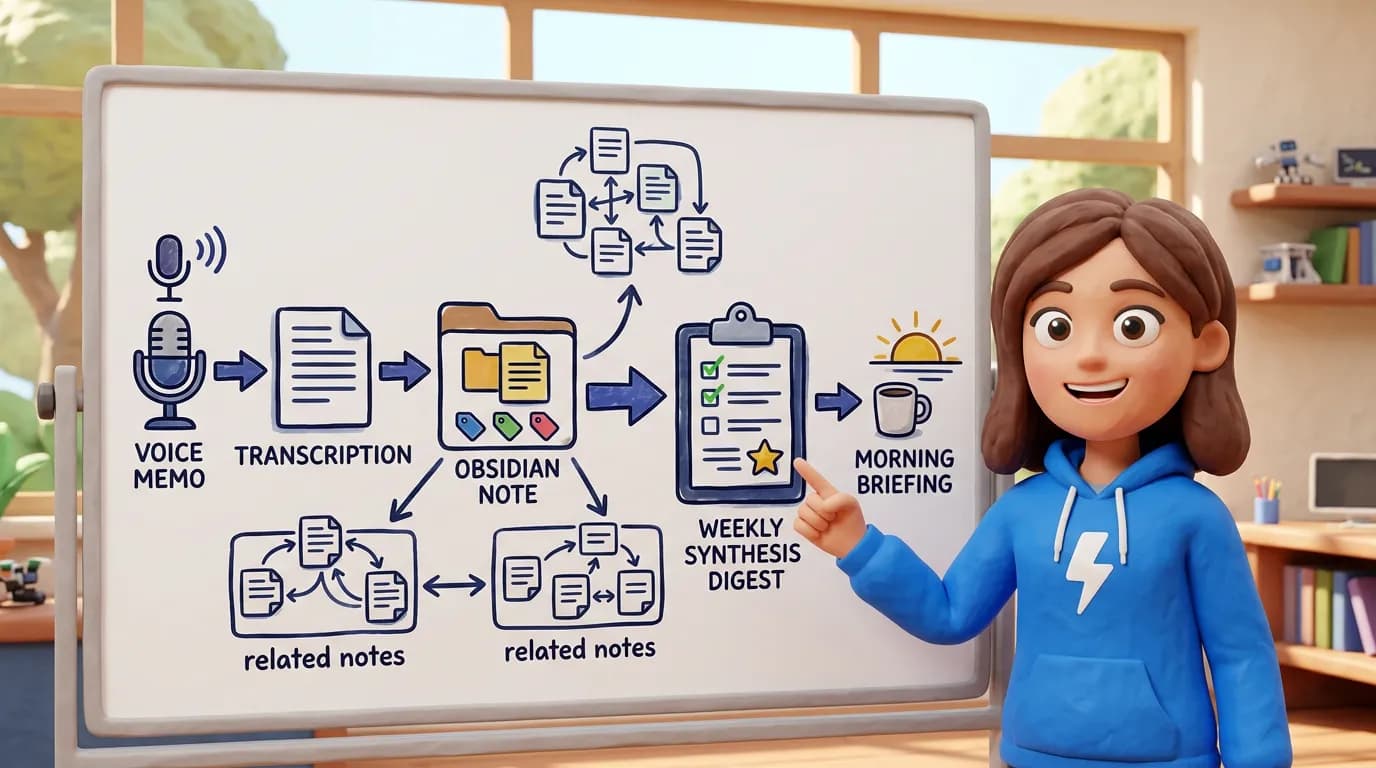 The OpenClaw second brain workflow: from raw notes to a connected knowledge system, fully automated