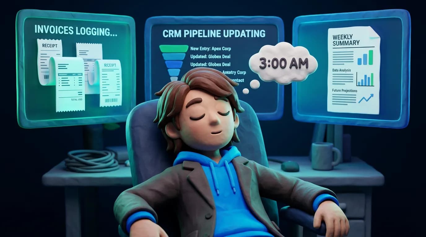 Blink Claw agents processing invoices, updating the CRM, and generating reports at 3am — while the team sleeps, the work continues
