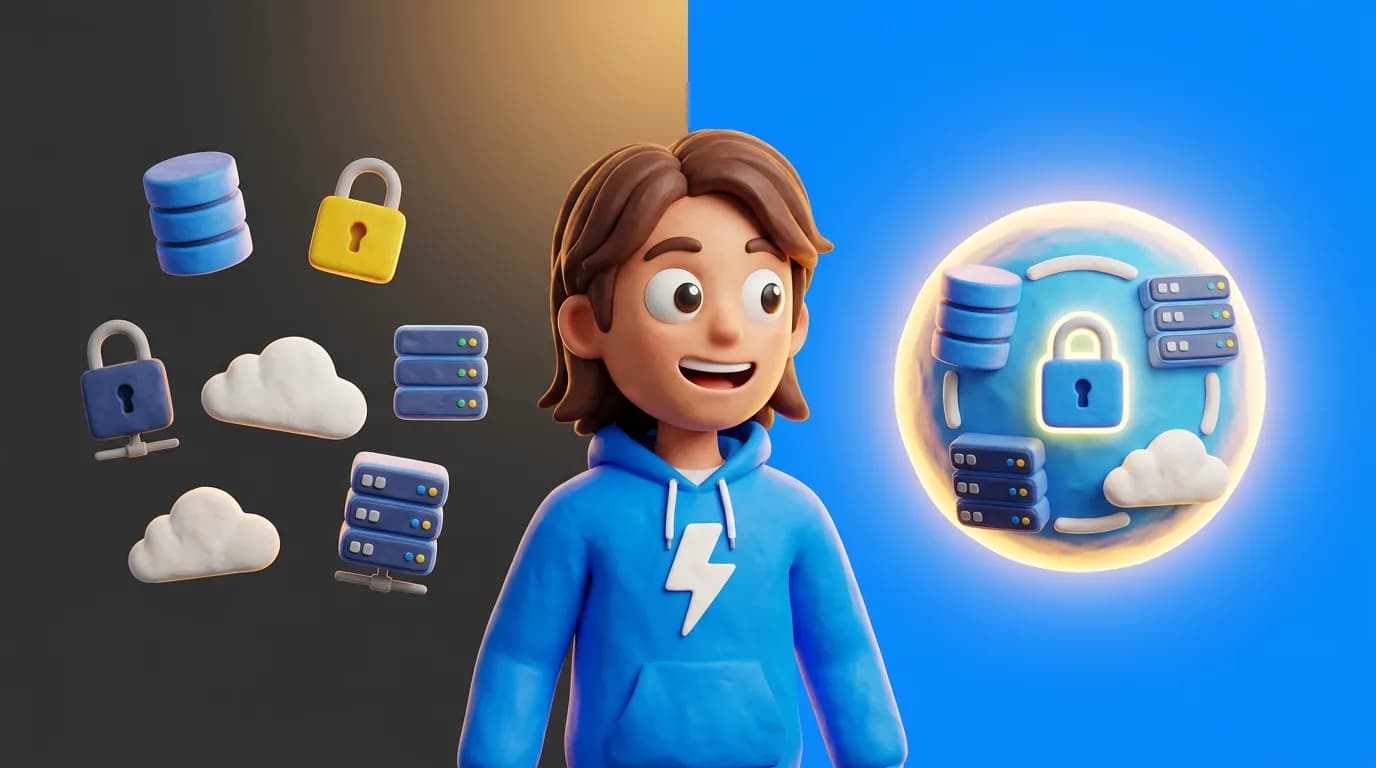 Before Blink: 4 separate services to wire up. After Blink: one platform with database, auth, hosting, and storage all connected for your Cursor project