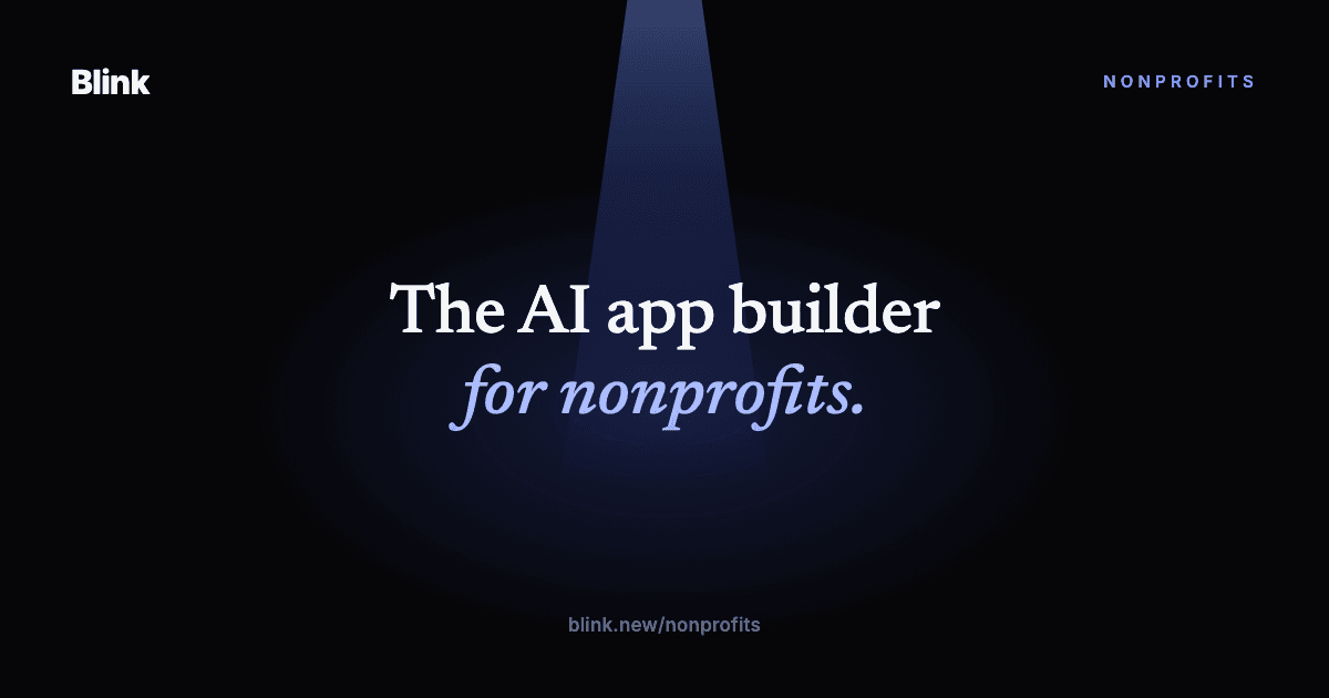 Blink, the AI website builder for nonprofits.