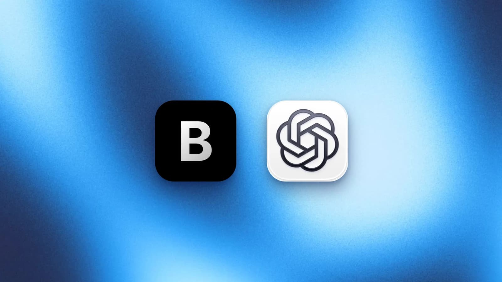 The Blink and ChatGPT app icons side by side on a blue gradient background.