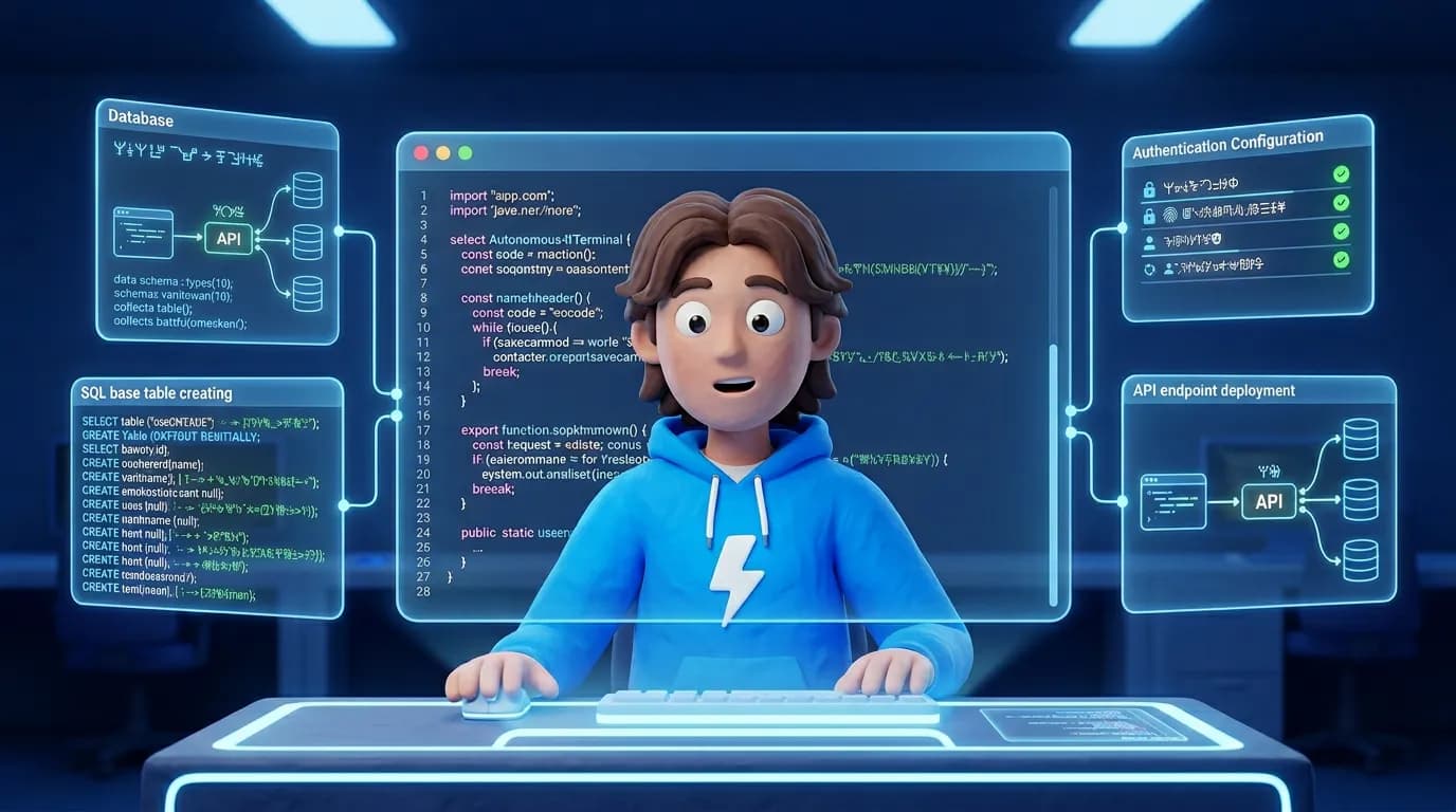 Claude Code with Blink MCP: the agent writes the code AND provisions database, auth, and hosting in the same workflow