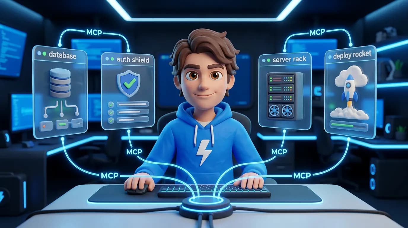 Cursor connected to database, auth, and hosting via MCP — the infrastructure layer for AI-coded apps