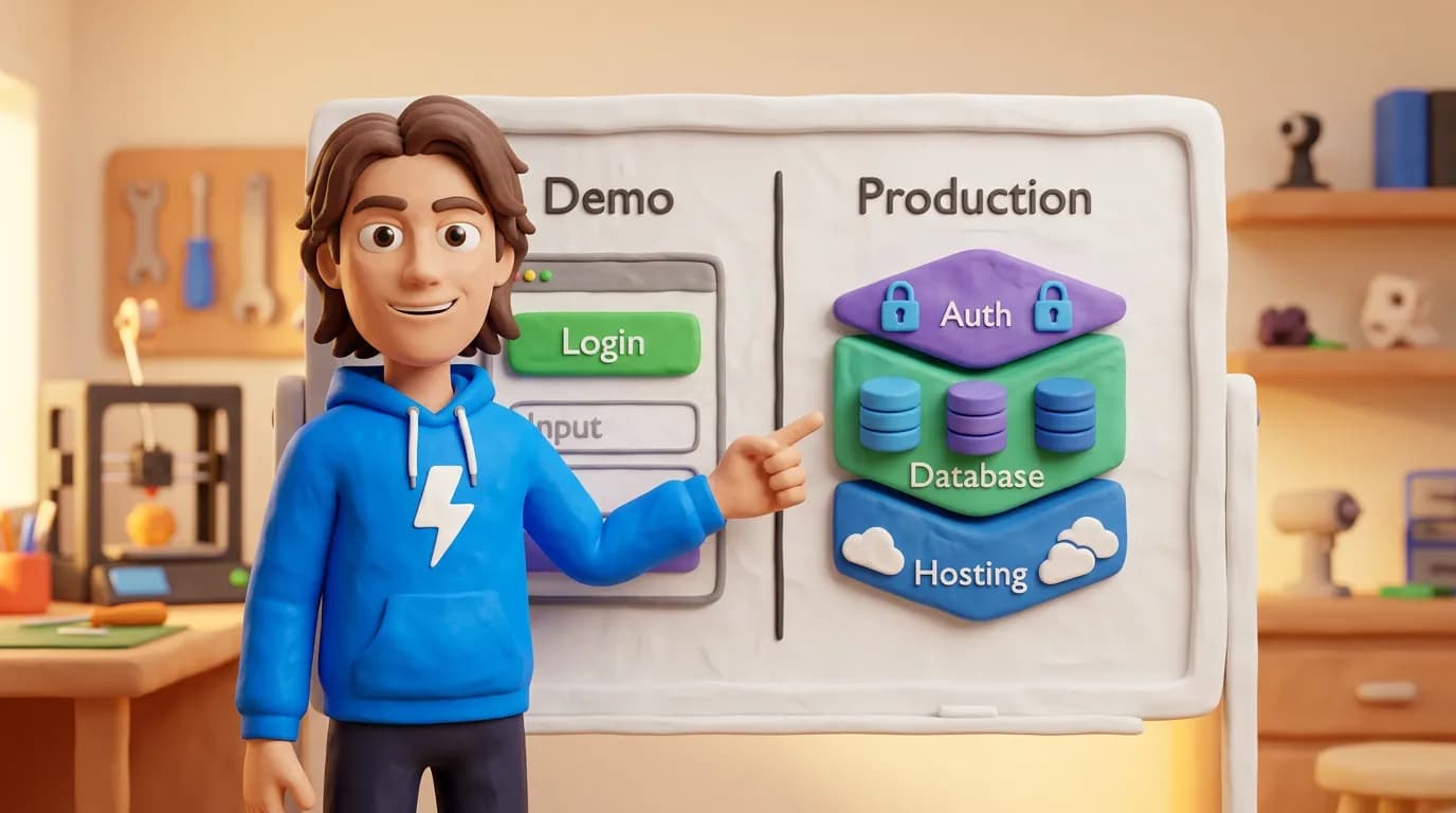 The gap between a working demo and a production app — what Bolt leaves out and what Blink includes