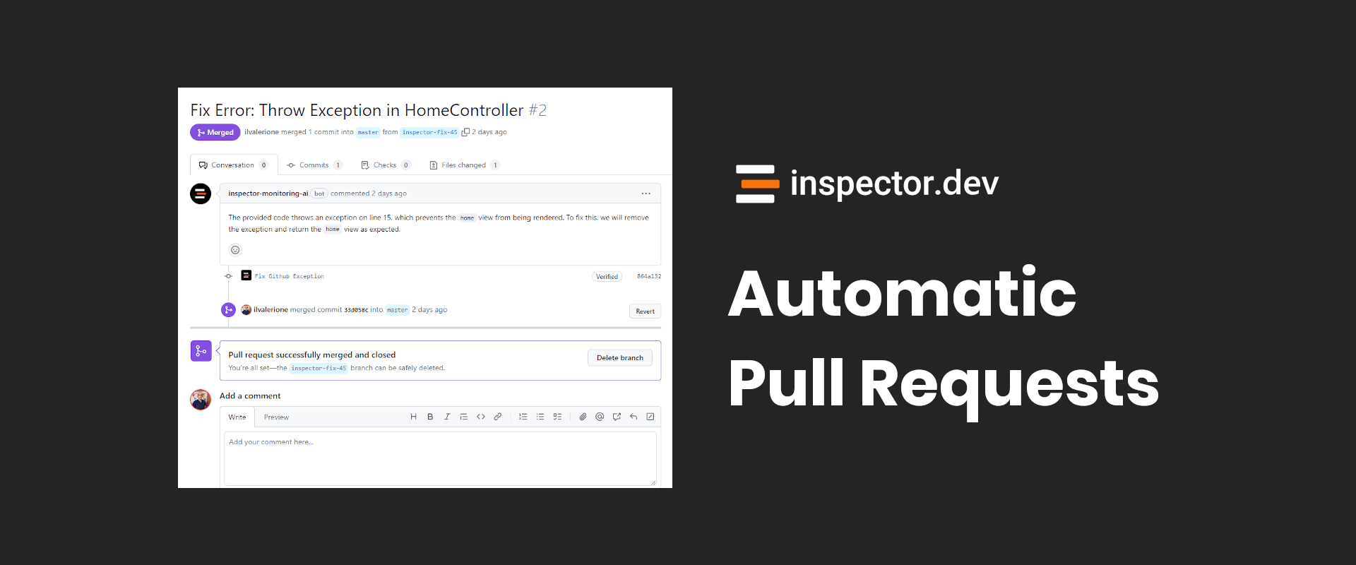 Automated bug fix PR opened by an AI coding agent on GitHub