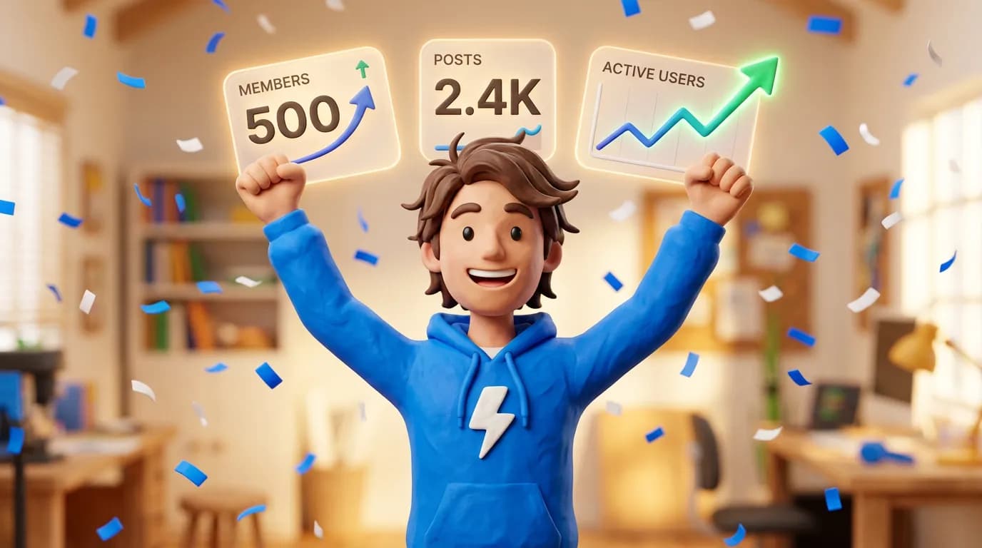 Niche community app live with growing member engagement and rising stats
