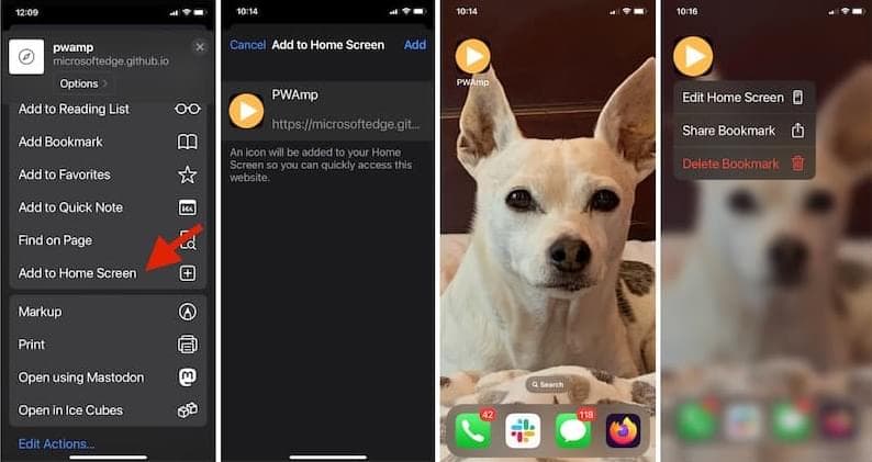 A PWA installed to iPhone home screen looks and works exactly like a native app